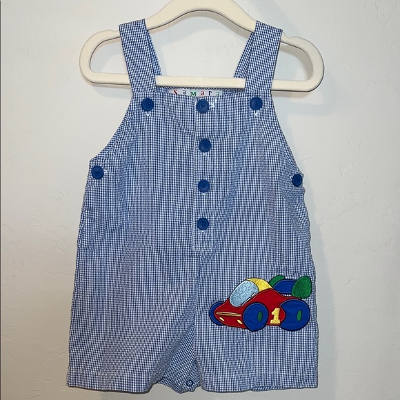 Samara | Bottoms | Vintage Samara Blue Checkered Kids Overalls With ...